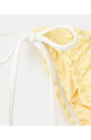 Mango Gingham Side Tie Cheeky Bikini Bottoms