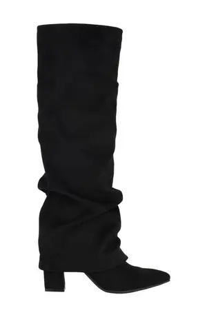 Guess Geima Pointed Toe Slouch Foldover Boot - Black