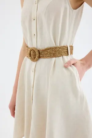 MONLICIA Mono Belted Mini Shirt Dress