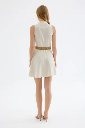 MONLICIA Mono Belted Mini Shirt Dress