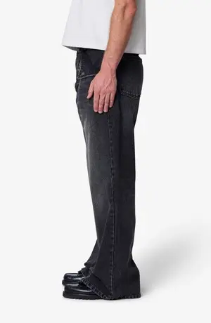 Mnml Mule Pocket Kick Flare Jeans - Washed Black