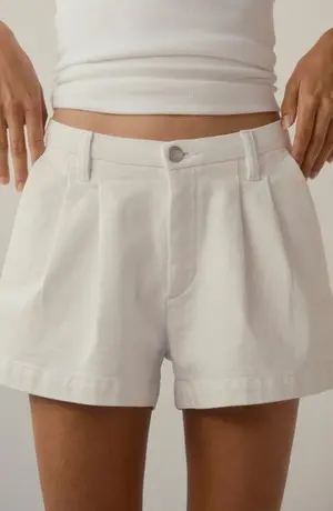 DL1961 Isabel High Waist Pleated Shorts