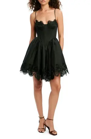 Bardot Ashta Lace Detail Mini Dress