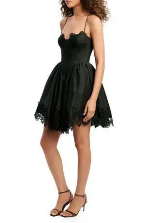 Bardot Ashta Lace Detail Mini Dress