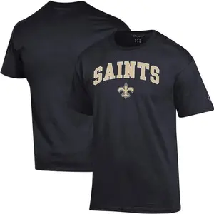 Champion New Orleans Saints Arch Over Logo T-shirt - Black