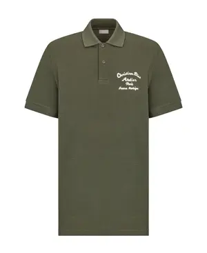 Dior Logo Embroidered Polo Shirt - Green