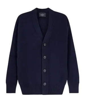 GRAN SASSO Buttoned Wool Cardigan - Blue