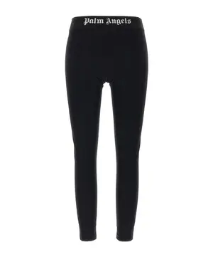 Palm Angels Logo Waistband Stretched Leggings