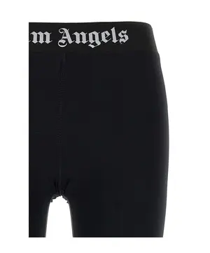 Palm Angels Logo Waistband Stretched Leggings