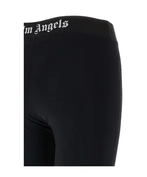 Palm Angels Logo Waistband Stretched Leggings