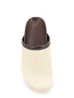 Brunello Cucinelli Woven Slip-on Mules