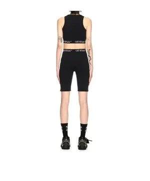 Off-White Zip-up Crewneck Sleeveless Top