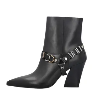 Pinko Pointed Toe Ankle Boots With Zip Closure