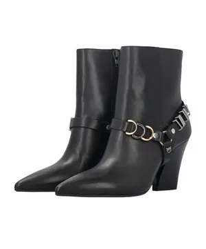 Pinko Pointed Toe Ankle Boots With Zip Closure