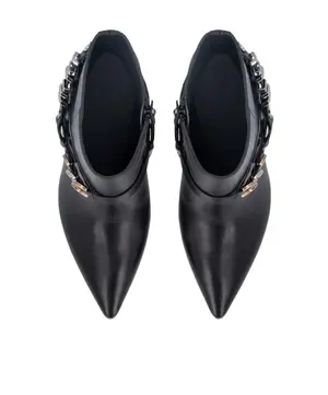 Pinko Pointed Toe Ankle Boots With Zip Closure