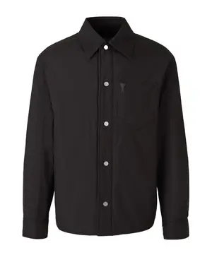 AMI Paris De Coeur Padded Overshirt - Black