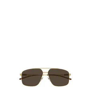Gucci Navigator Frame Sunglasses - Gold