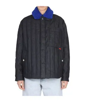 Sunnei Color-blocked Collar Button Casual Jacket
