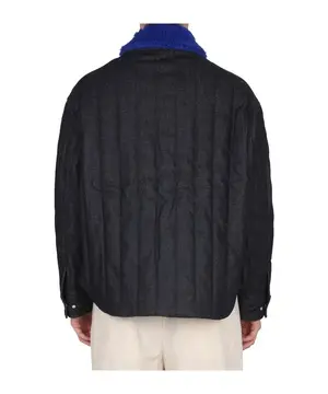 Sunnei Color-blocked Collar Button Casual Jacket