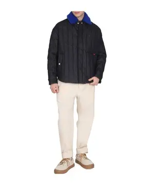 Sunnei Color-blocked Collar Button Casual Jacket