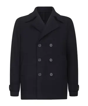 Harris Wharf London Double-breasted Wool Jacket - Black