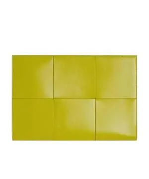 Bottega Veneta Arco Maxi Intrecciato Leather Clutch Bag - Yellow