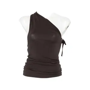 Paloma Wool Simulet Halter Top With Appliqué And Eyelets