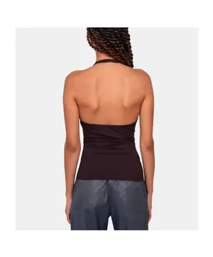 Paloma Wool Simulet Halter Top With Appliqué And Eyelets