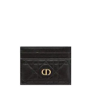 Dior Caro Five-slot Card Holder - Black