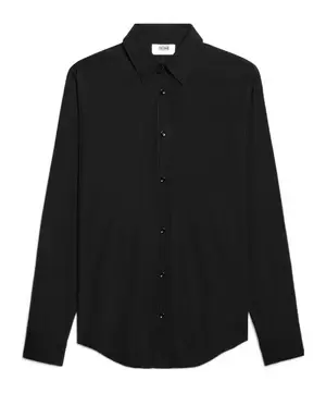 Celine Classic Shirt In Cotton Poplin - Black