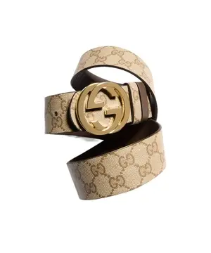 Gucci Gucci Reversible Belt With Interlocking G Buckle Sand/brown