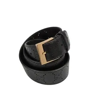 Gucci Belt With Squared Buckle - Black