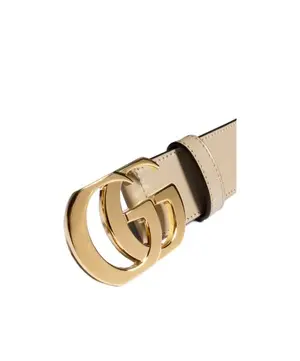 Gucci Cut Gg Marmont Belt - Beige
