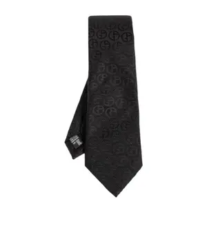 Giorgio Armani Pointed-tip Tie - Black