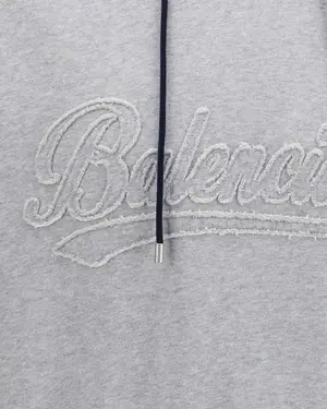 Balenciaga Long-sleeve Sweatshirt With Polo Collar And Drawstring