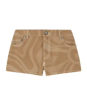 Emilio Pucci Printed Cotton-canvas Shorts - Brown