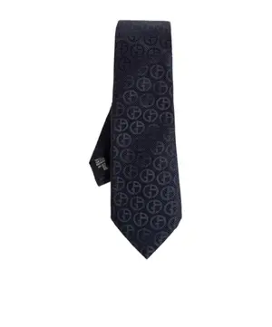 Giorgio Armani Pointed-tip Tie - Black