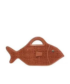 Staud Cleo Woven Suede Tote