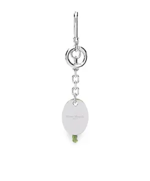 MAISON MARGIELA Dog-print Oval Pendant Keychain