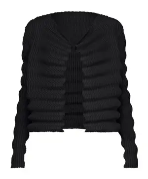 Issey Miyake Spring Pleats Cardigan - Black