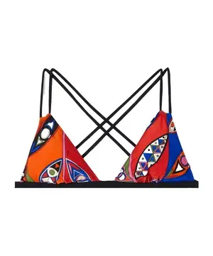 Emilio Pucci Printed Triangle Bikini Top - Multicolor