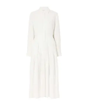 Erdem Embroidered Shirt Dress - White