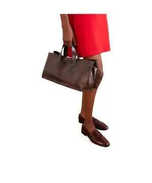 Staud Port Logo-debossed Leather Tote