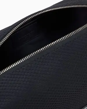 Giorgio Armani Beauty Case In Mesh And Leather