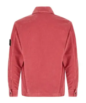 Stone Island Logo Patch Corduroy Shirt - No