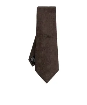 Giorgio Armani Pointed-tip Tie - Black