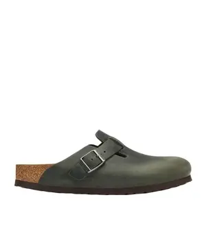 BIRKENSTOCK Boston Natural Leather Oiled Clogs
