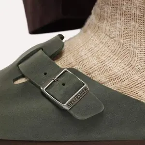 BIRKENSTOCK Boston Natural Leather Oiled Clogs