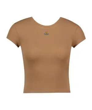 VIVIENNE WESTWOOD Baby Peru Cropped T-shirt - Cardboard