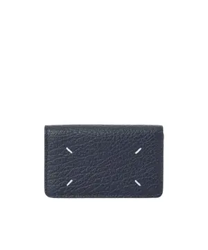 MAISON MARGIELA Four-slot Card Holder - Navy Blue